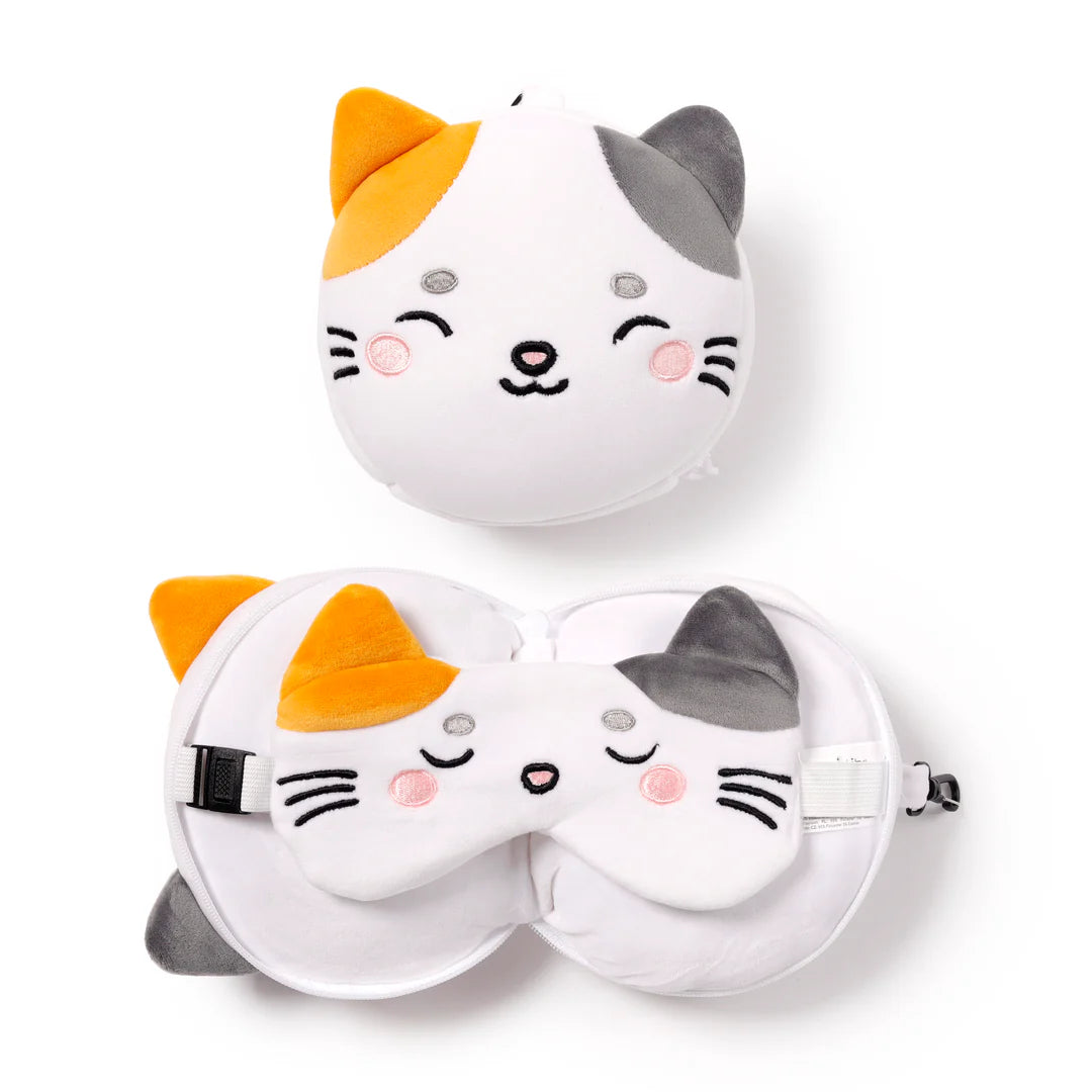Relaxeazzz Kids Travel Pillow & Eye Mask Lola the Cat