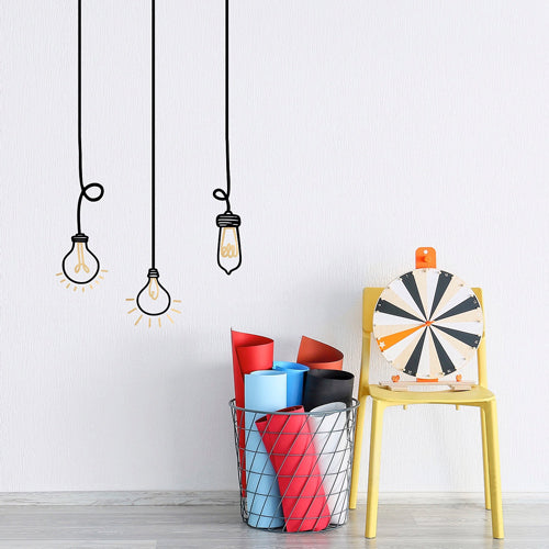 Kids Wall Decals Singapore | Pom Wall Stickers Hanging Bulb Black Gold