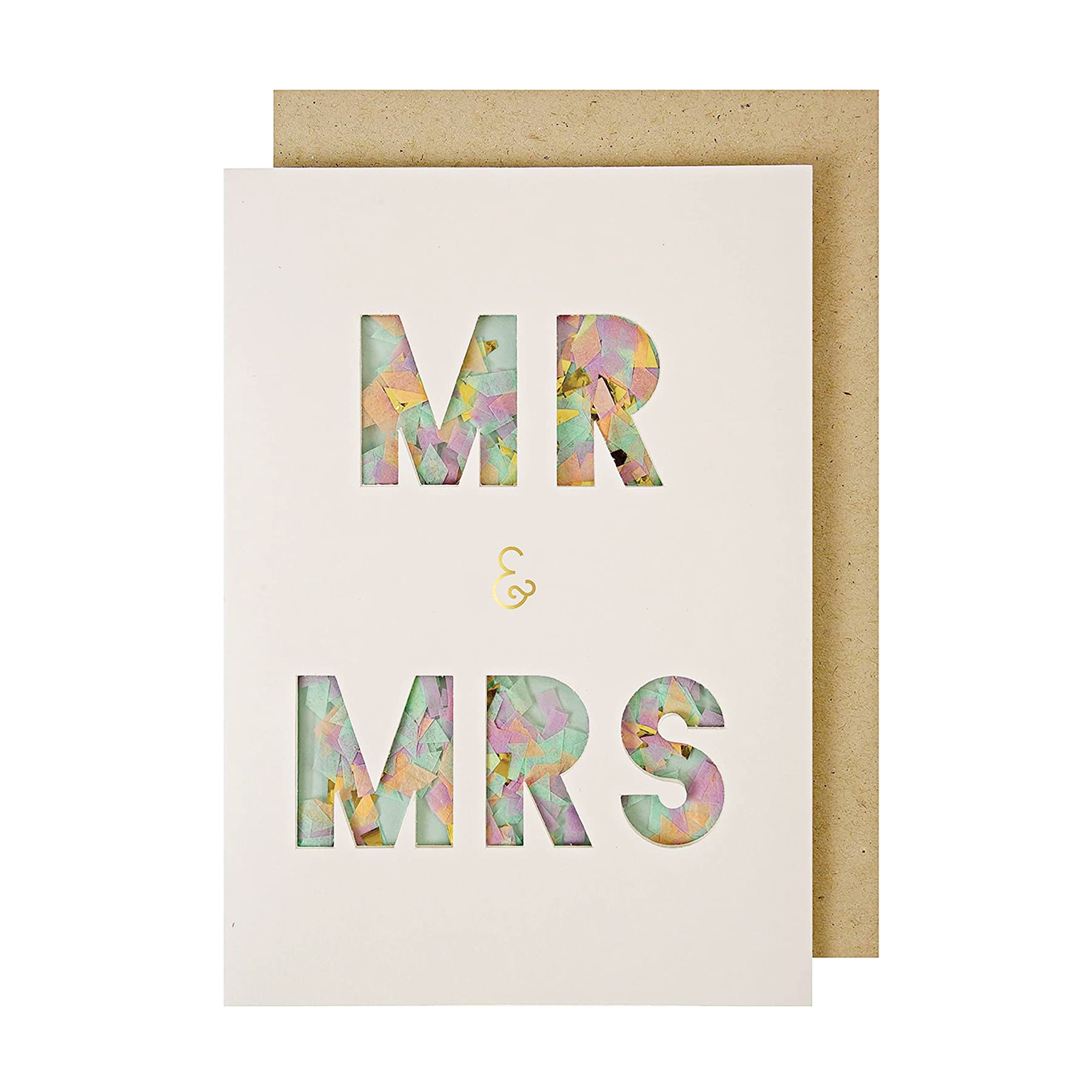 Meri Meri Greeting Cards Singapore | Mr and Mrs Confetti Shaker Card