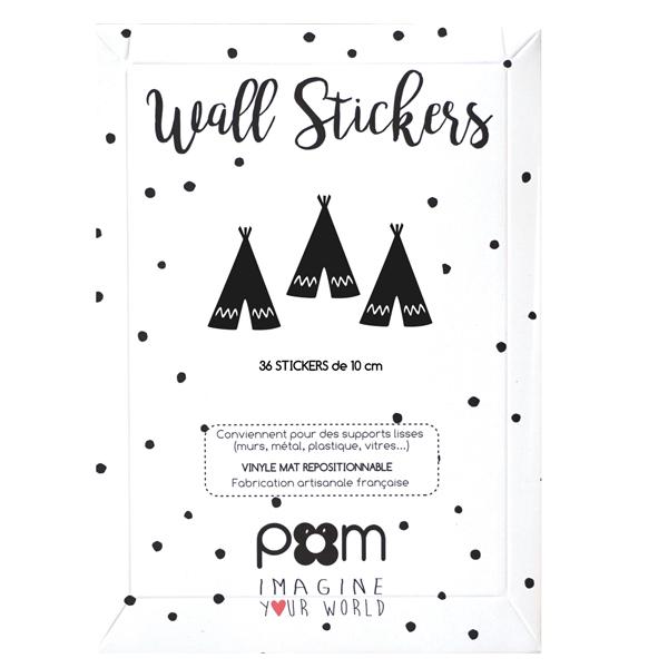 Pom Wall Stickers Tipi Black | Deer Industries Kids Store Singapore