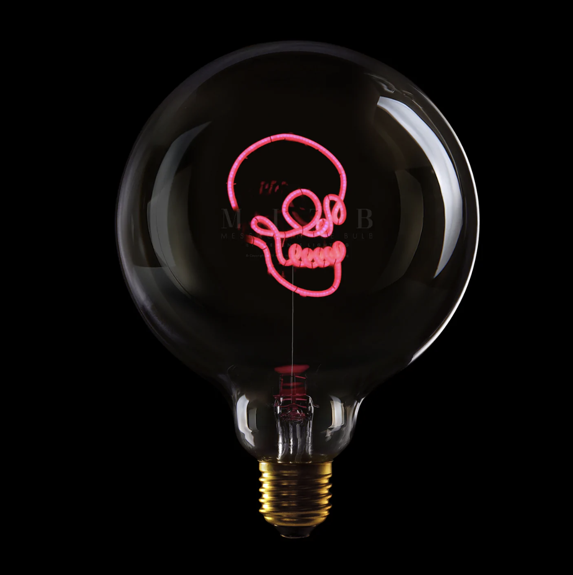 Message In The Bulb | LED Filament Bulb Skull - Red
